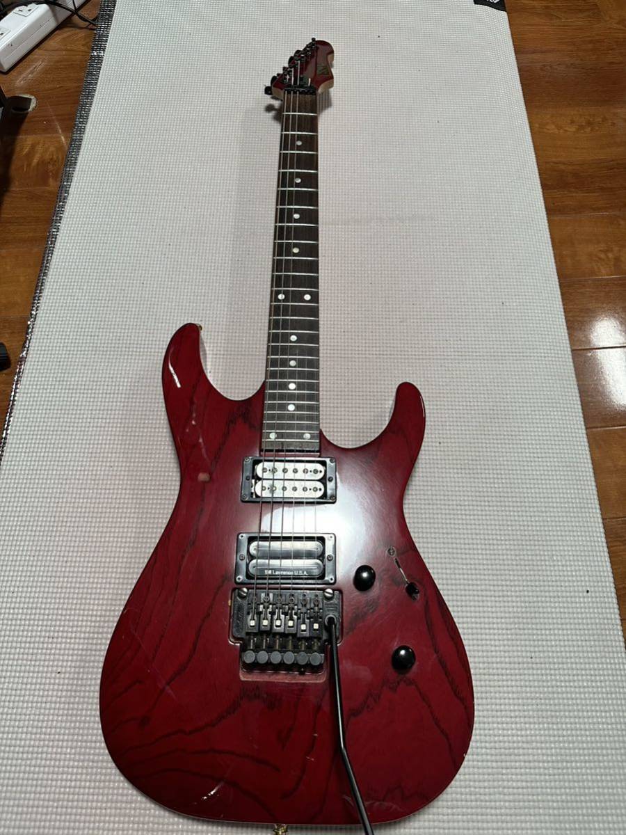 ESP custom オーダーギター SEシリーズ 80〜90年代 サイバージョイント 綺麗な杢目 赤シースルー(ESP)｜売買された ...