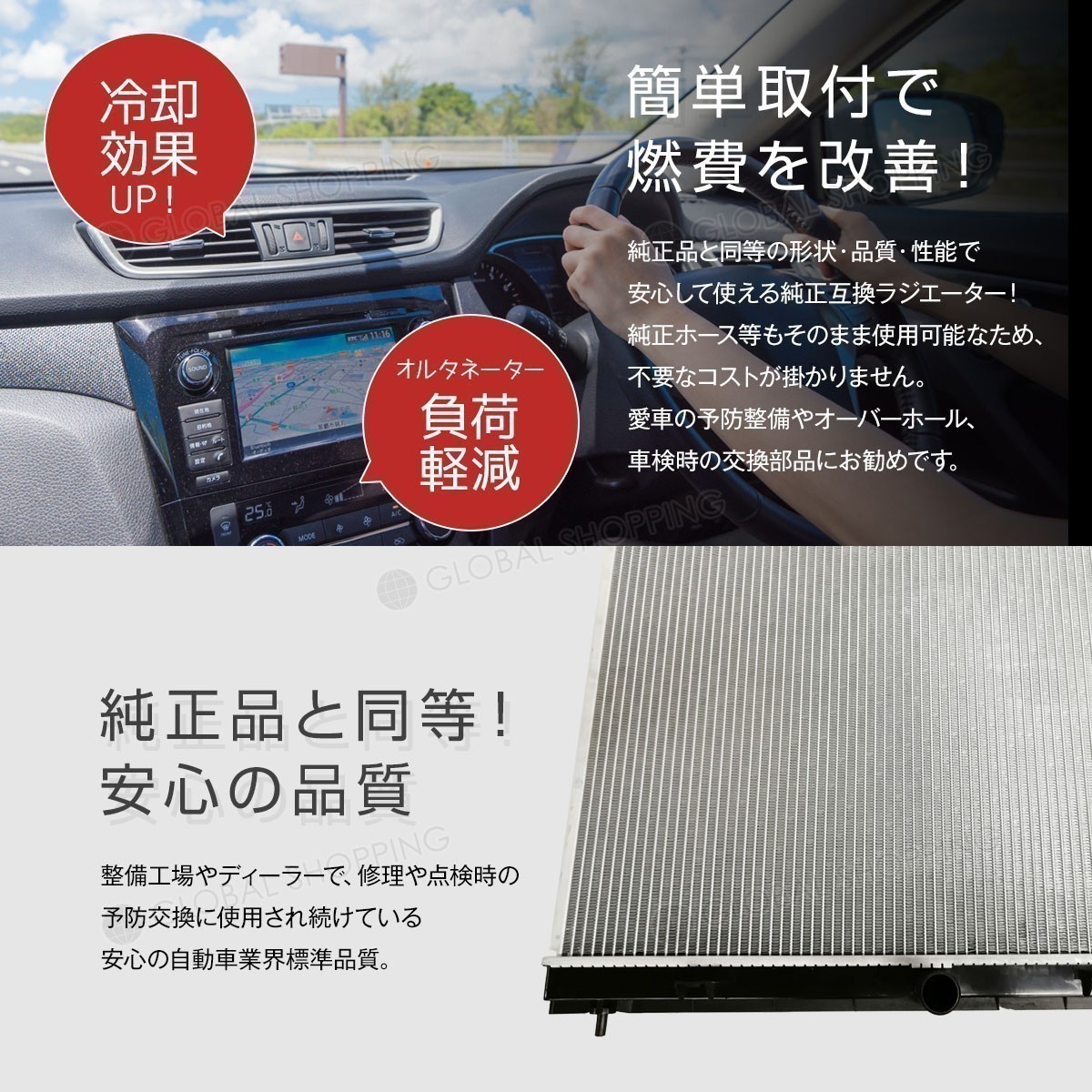 ラジエーター セレナ C25/NC25/CC25/CNC25/NC25 ラジエター AT/CVT用/キャップ付き 21410-CY70A ...