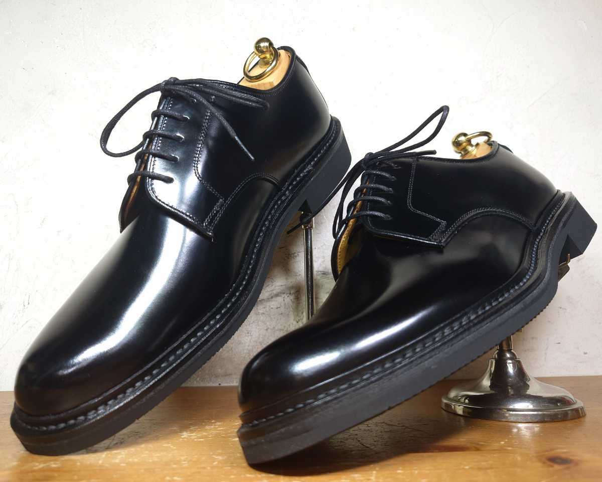 試し履きのみ/ 日本製 REGAL/リーガル JU13 ポストマン プレーントゥ 26EE 26-26.5cm相応 ブラック 黒 ...