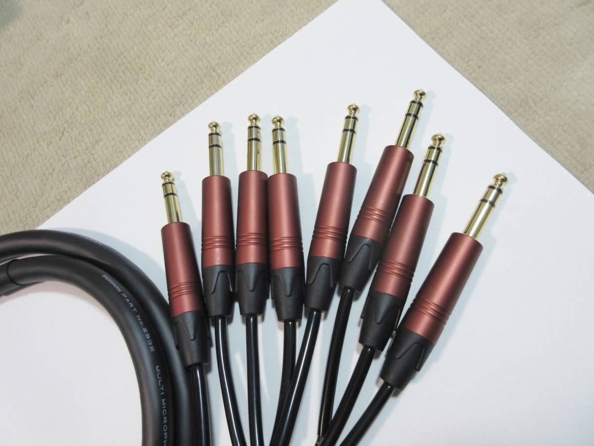 MOGAMI 2932 モガミ 8ch マルチケーブル D-Sub25→TRSコネクター オス ゴールド Avid PRO TOOLS HDX DIGIDESIGN Apogee 等対応 ...