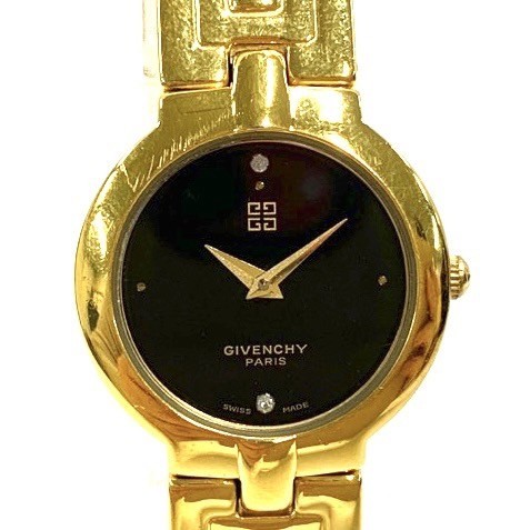 P145-O34-70 GIVENCHY ジバンシー Paris 腕時計 クオーツ レディース ゴールド 黒文字盤③(ジバンシイ)｜売買されたオークション情報、yahooの商品情報をアーカイブ ...