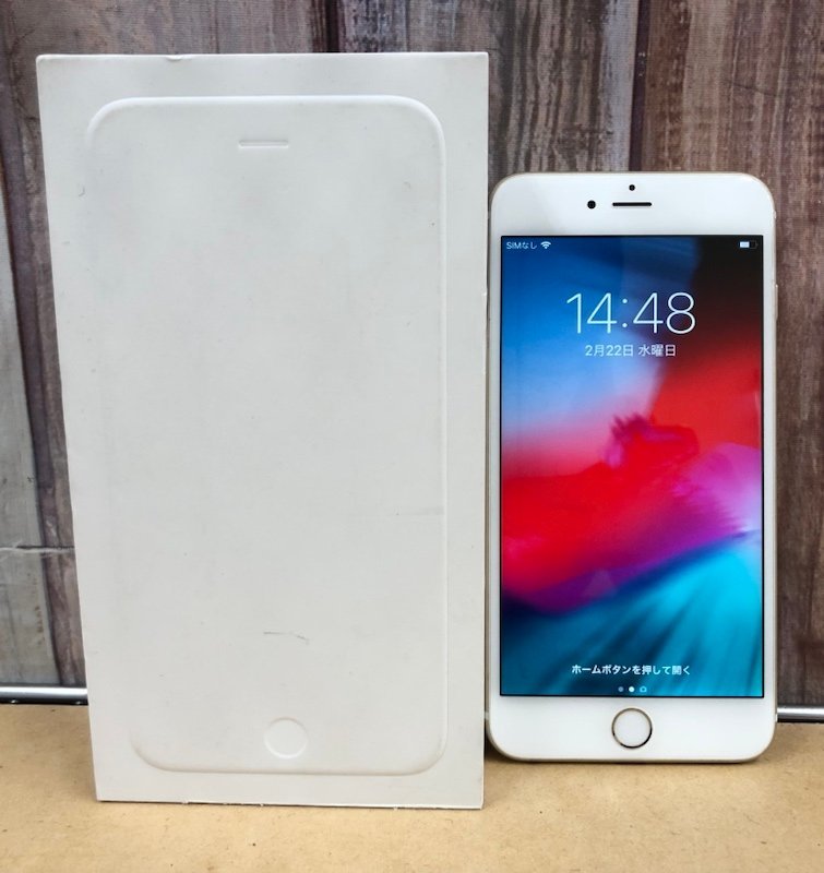 230207SK180773 Apple iPhone 6 Plus 16GB ゴールド MGAA2J/A A1524 au 利用制限〇 ...