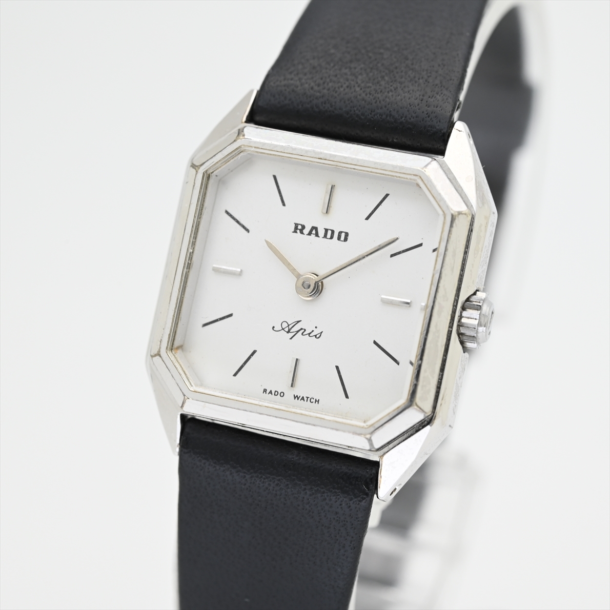 ラドー/RADO アピス/APIS 1970年代 Cal.406 17石 オールステンレス 純正尾錠 手巻き レディース 腕時計 シルバー色 ...