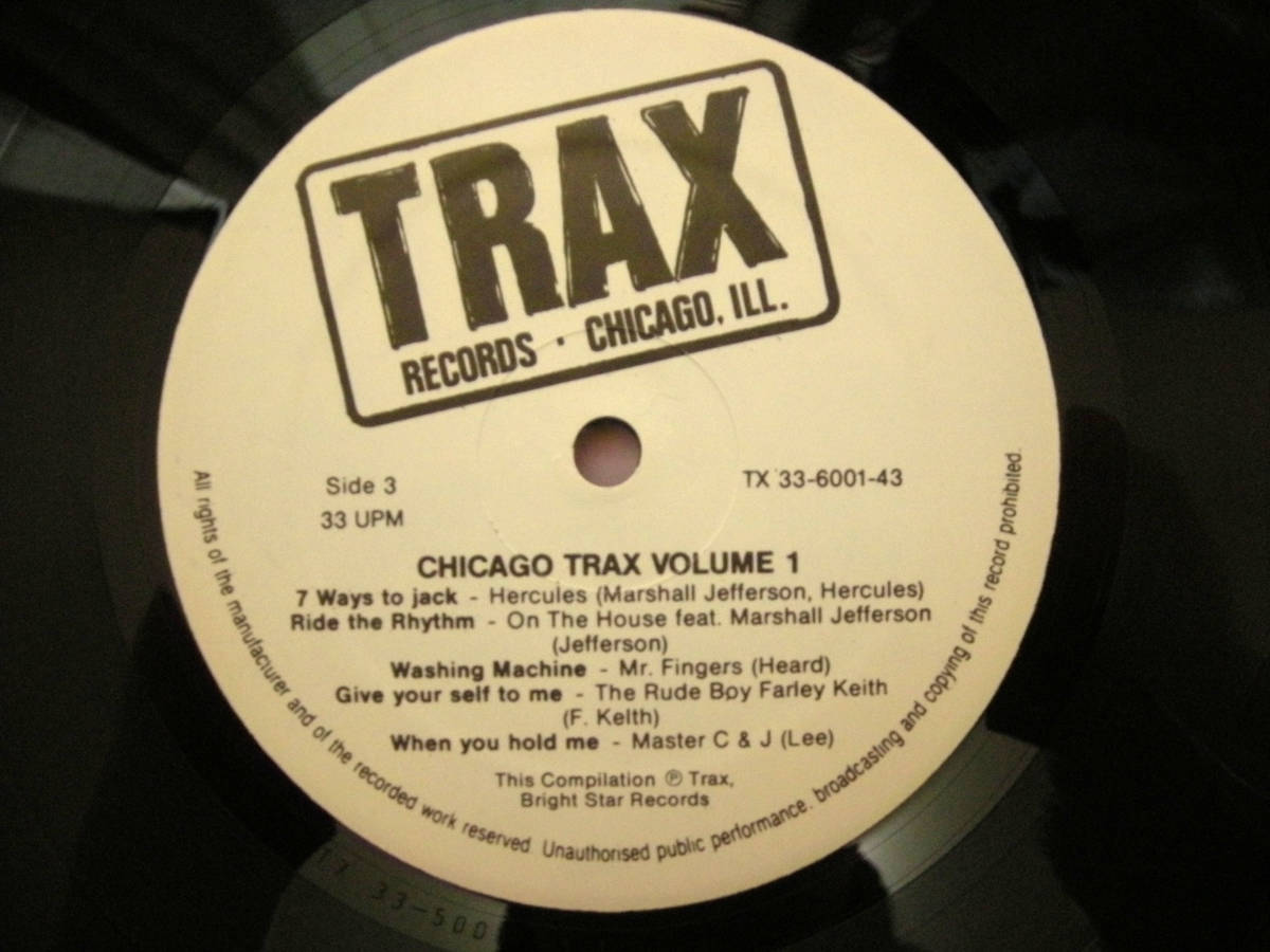 Chicago Trax Volume 1 US盤 2LP Trax Records TX 33-6001-43 Various ...