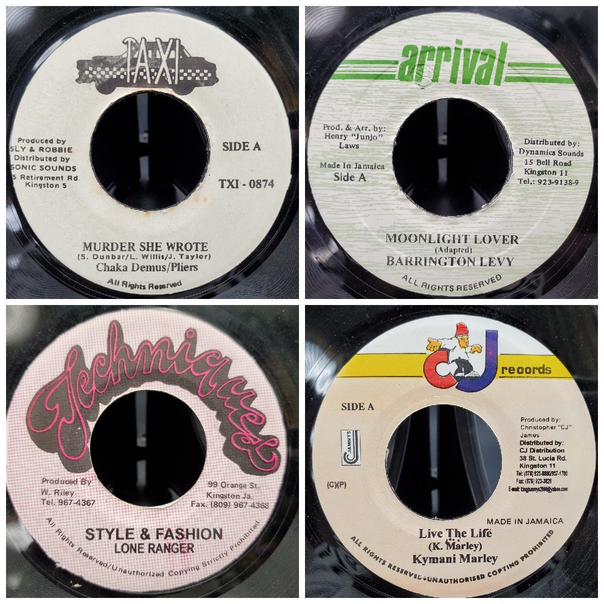 宝蔵 洋楽 シングルレコード 17.5㎝ ドーナツ盤 KYMANI MARLEY/BARRINGTON LEVY/LONE RANGER ...