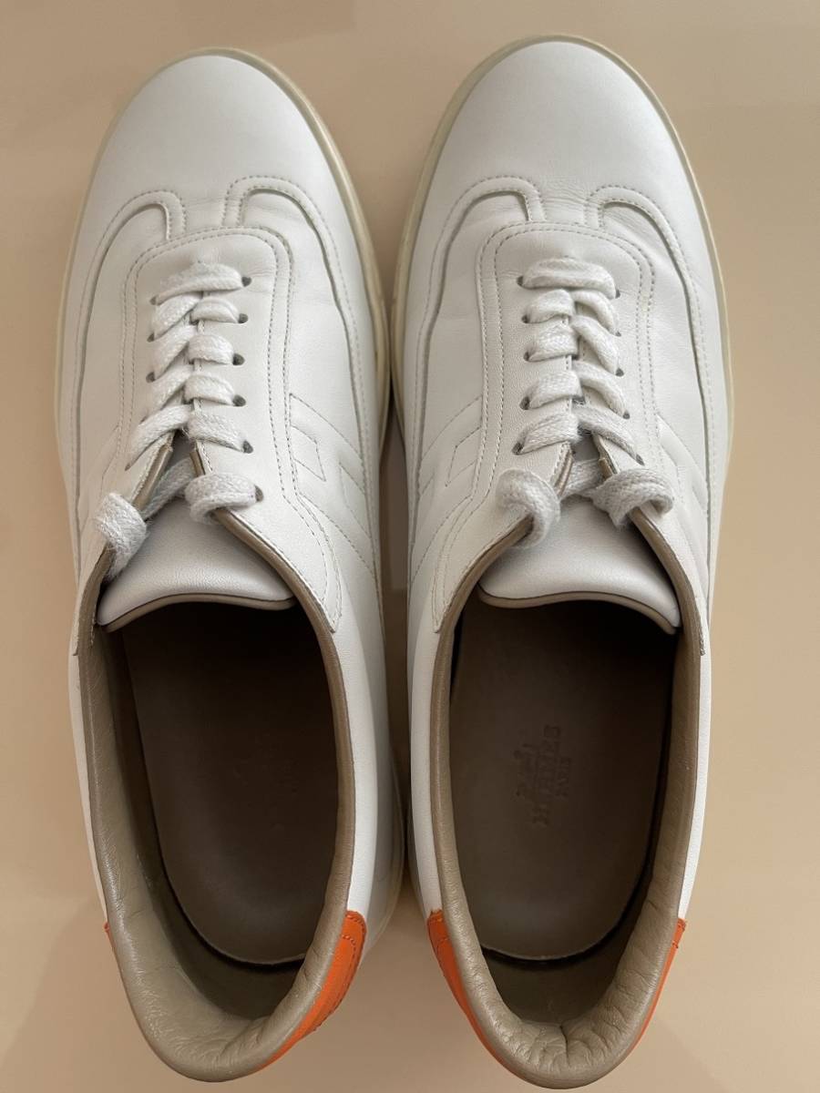 エルメス HERMES "Quicker" クイッカー 白スニーカー シューズ 靴 Hロゴ サイズ41.5≒27.0cm(男性用)｜売買されたオークション情報、yahooの商品情報をアーカイブ ...