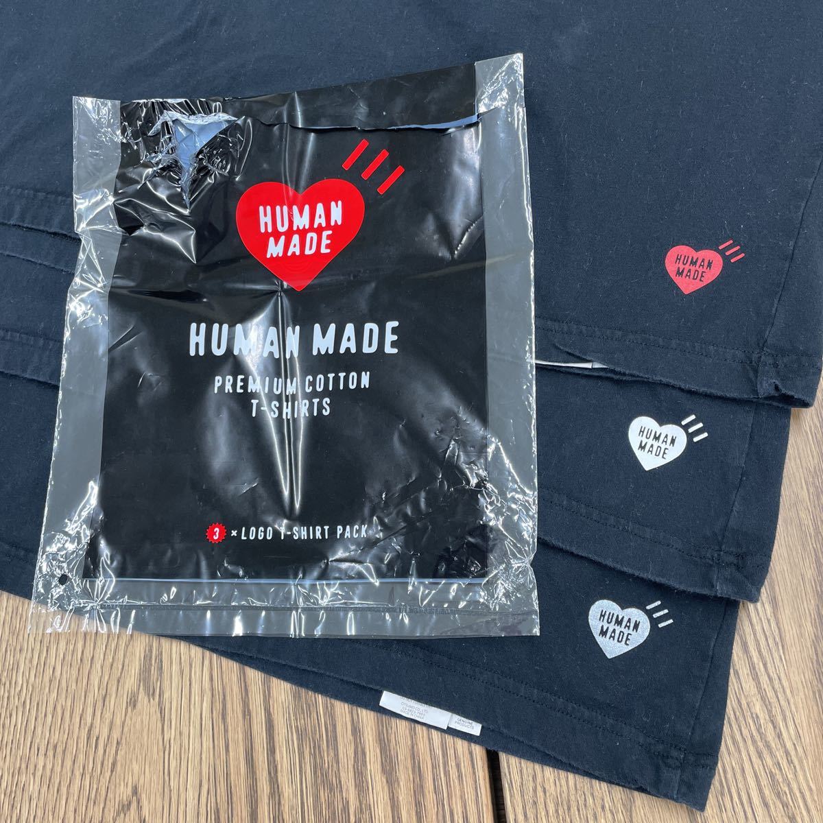 HUMAN MADE Tシャツ 3枚 セット ヒューマンメイド humanmade pac パックT set 半袖 無地 カットソー ...