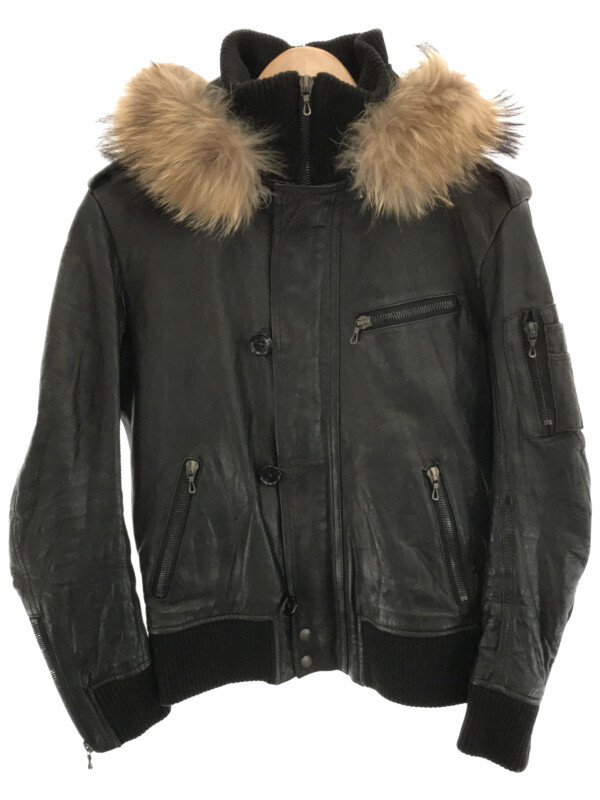 SHELLAC シェラック N2B ファー付きカウレザージャケット ブラック サイズ:48 メンズ(ジャケット、上着)｜売買されたオークション情報、yahooの商品情報をアーカイブ公開 ...