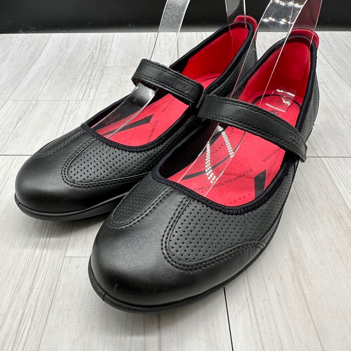 ecco エコー 24.5 ストラップ パンプス ブラック レザー(その他)｜売買されたオークション情報、yahooの商品情報をアーカイブ公開 - オークファン（aucfan.com）