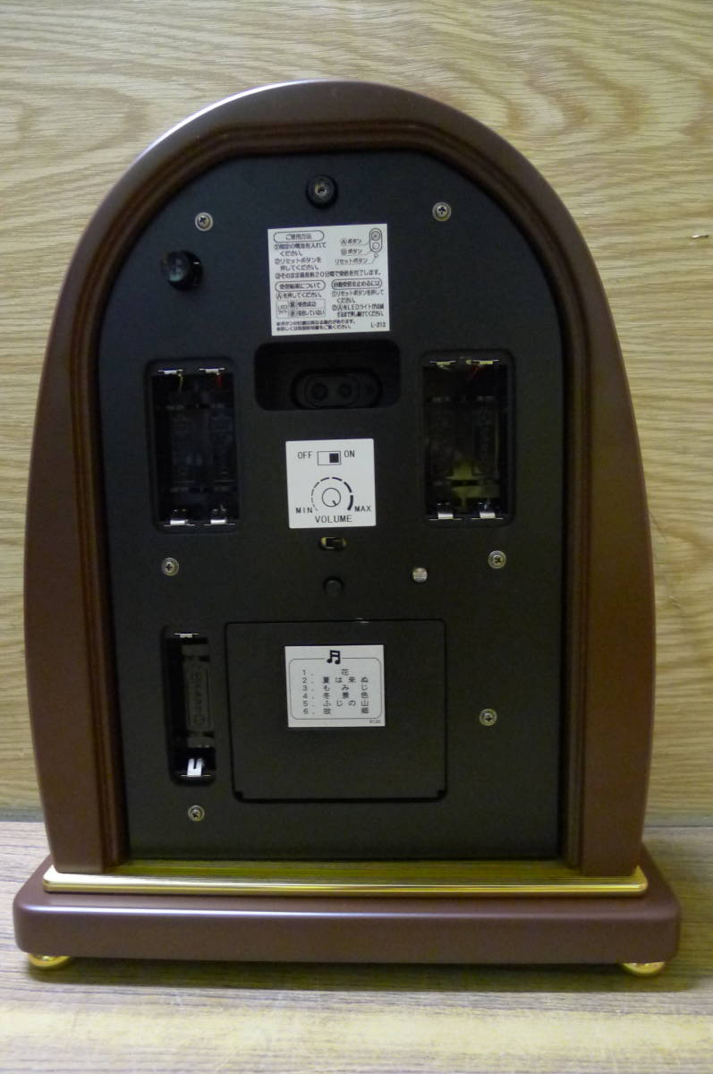 DD160 SEIKO セイコー EMBLEM 置時計 電波クロック HW927B 桐紋 木象嵌 象眼細工 桜 箱 説明書付 /140(一般 ...