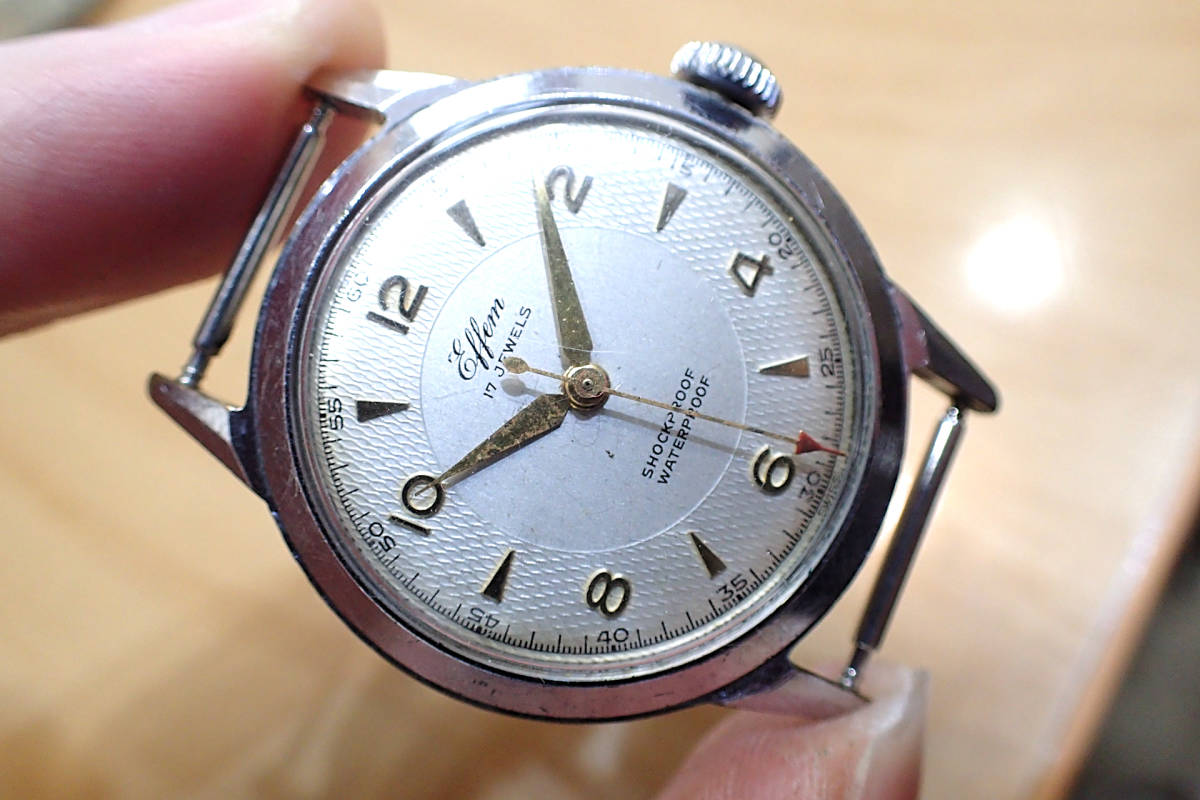 時計店在庫 スイス製 Effem/エフェム ギョウシェ文字盤 ねじ込み裏蓋 手巻きアンティーク腕時計(アナログ（手巻き）)｜売買された ...