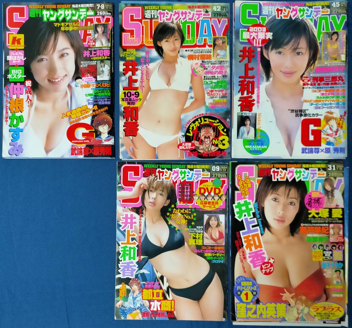 切り抜き 井上和香 約40ページ＋ポスター ピンナップ2枚 週刊ヤングサンデー 5誌分 2003 2004(タレント)｜売買されたオークション情報、yahooの商品情報をアーカイブ公開 ...