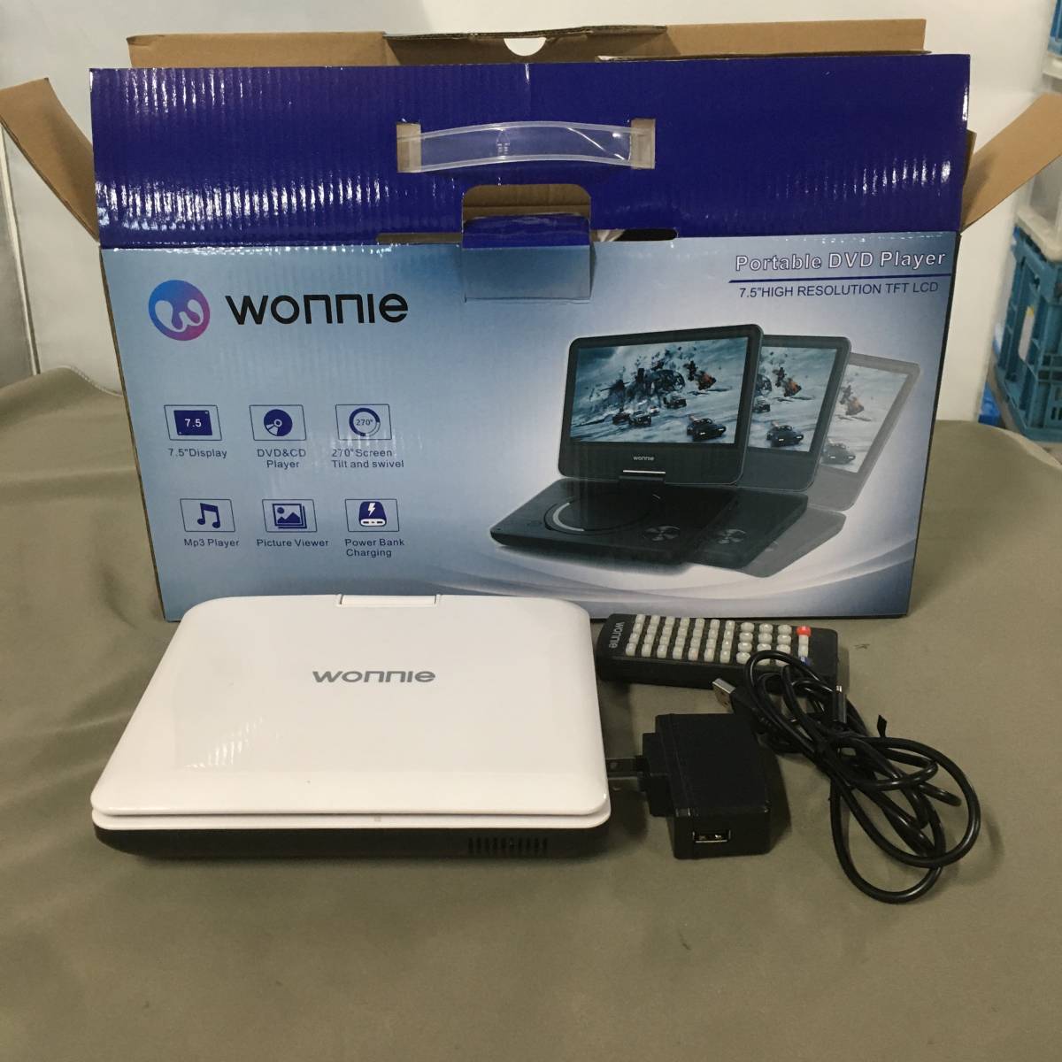 WONNIE 7.5インチ ポータブルDVDプレーヤー 23/0509/06(ポータブルプレーヤー)｜売買されたオークション情報、yahooの ...