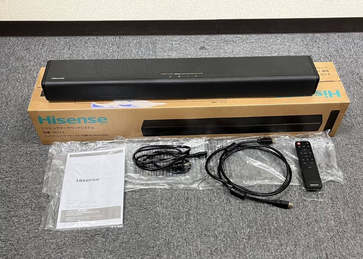 ST13196AT Hisense ハイセンス HS214 2.1ch サウンドバー スピーカー HS214 サブウーファー内蔵 ...