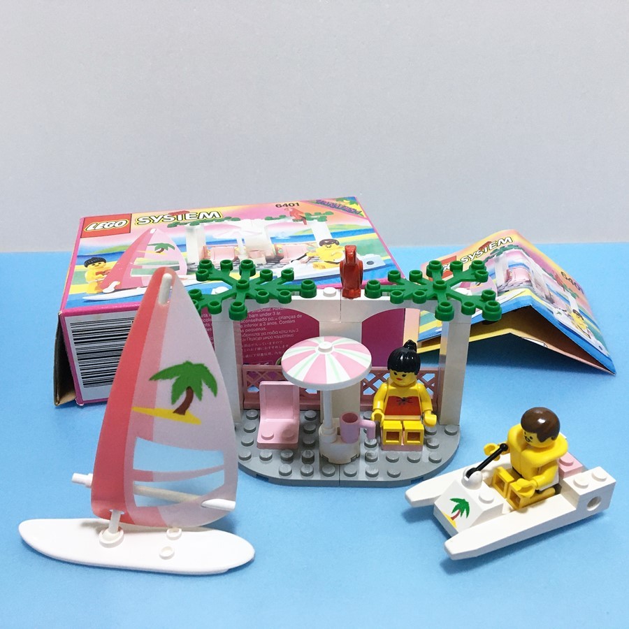bce / レゴ LEGO / 6401 シーサイドカバナ / 建物 ボード ボート ミニフィグ2体 説明書 箱 / パラディサ(街シリーズ ...
