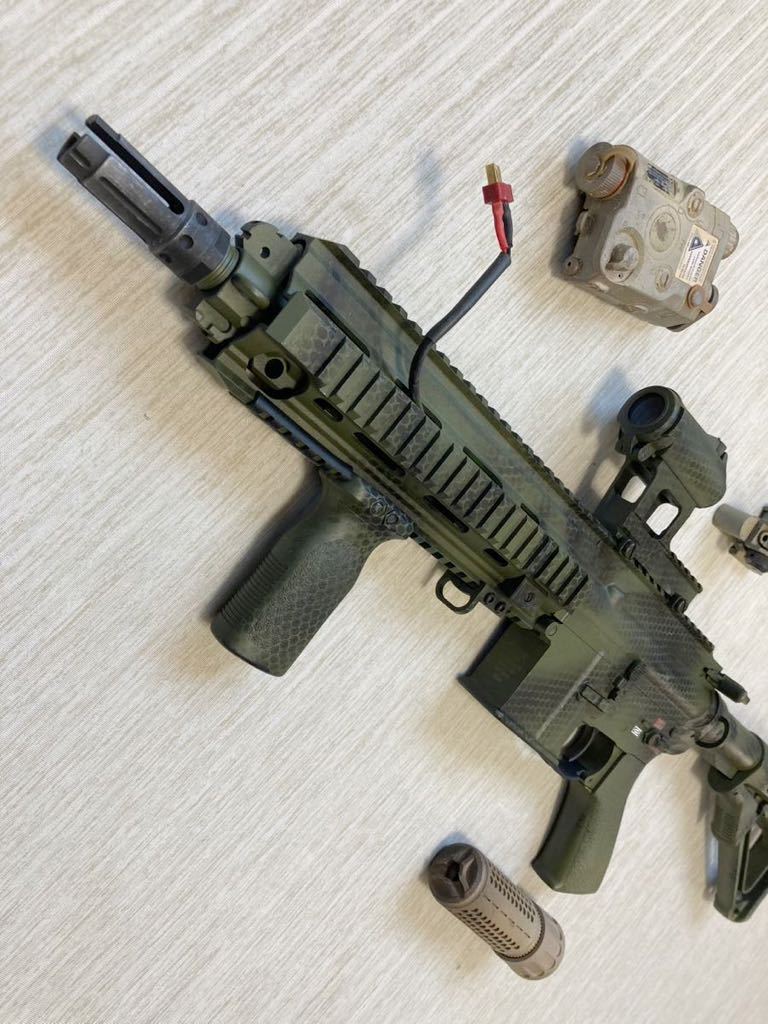 マルイ hk416 devgruカスタム 次世代 電動ガン 塗装品 t.rex arms aimpoint kac red back one gg&g bcm kimpla custom m4 ...