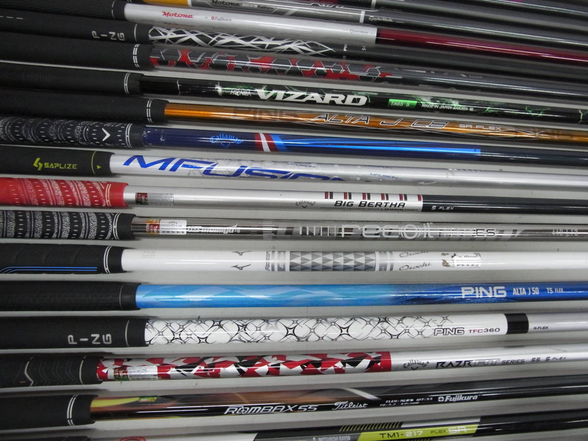 S1/ゴルフシャフト スリーブ付き 26本 大量まとめセット Fujikura ROMBAX TaylorMade GLOIRE M2 PING ALTA JCB HONMA VIZARD ...