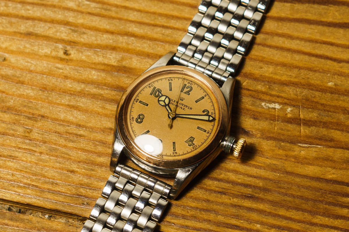 Rolex Oyster Royal 1943年製 K14 ピンクゴールドベゼル ref.3121 手巻き アンティーク ビンテージ ...