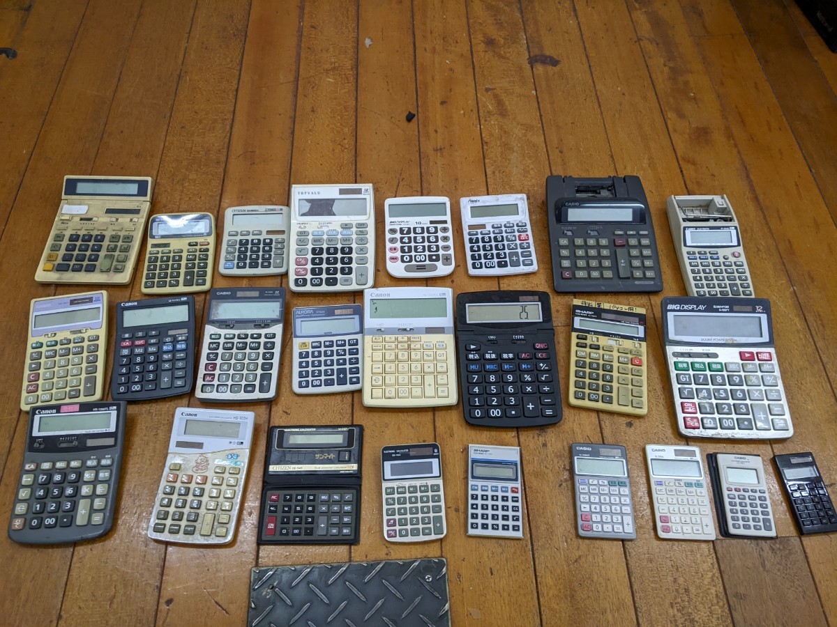 HK1367 電卓 卓上計算機 まとめ CASIO/CANON/SHARP/CITIZEN/その他 計25点 動作未確認 現状品 JUNK(カシオ)｜売買されたオークション情報、yahooの ...