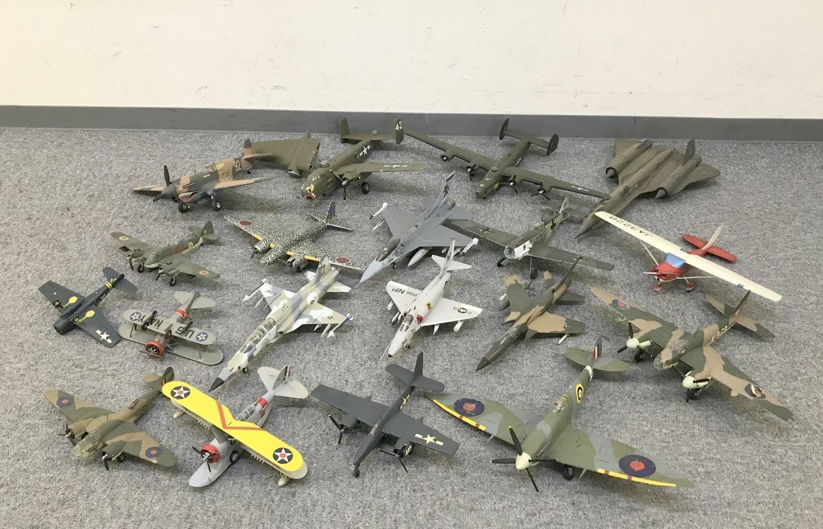 Y220-I48-661 引取推奨 完成品 戦闘機 模型 まとめ売り 19点セット 軍用機 USAF / 92 / JA3228 / AB534 / 208NP など プラモデル ⑯(その他 ...