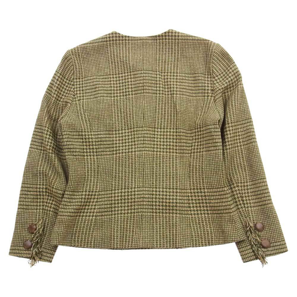 ジュンアシダ jun ashida ノーカラー ジャケット チェック スカート セットアップ カーキ系 9(Mサイズ)｜売買されたオークション情報、yahooの商品情報をアーカイブ公開 ...