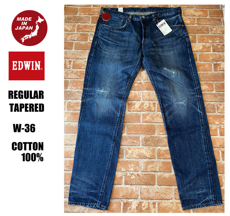 EDWIN/エドウィン ED-33M-2026 REGULAR TAPERED 日本製 W-36 定価￥22000(W35以上)｜売買されたオークション情報、yahooの商品情報をアーカイブ ...