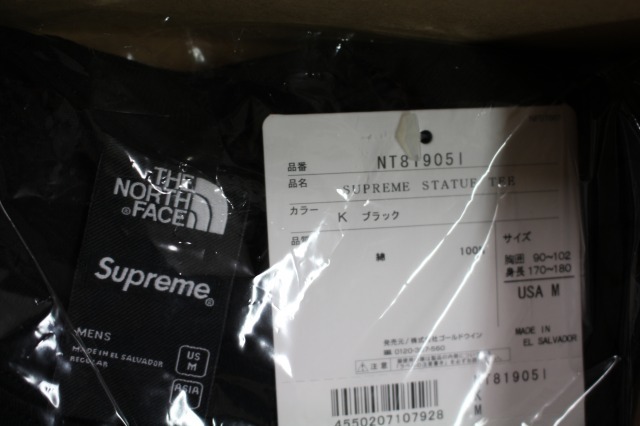 Supreme 19FW Supreme/The North Face Statue Tee M Black 19AW(Mサイズ)｜売買された ...