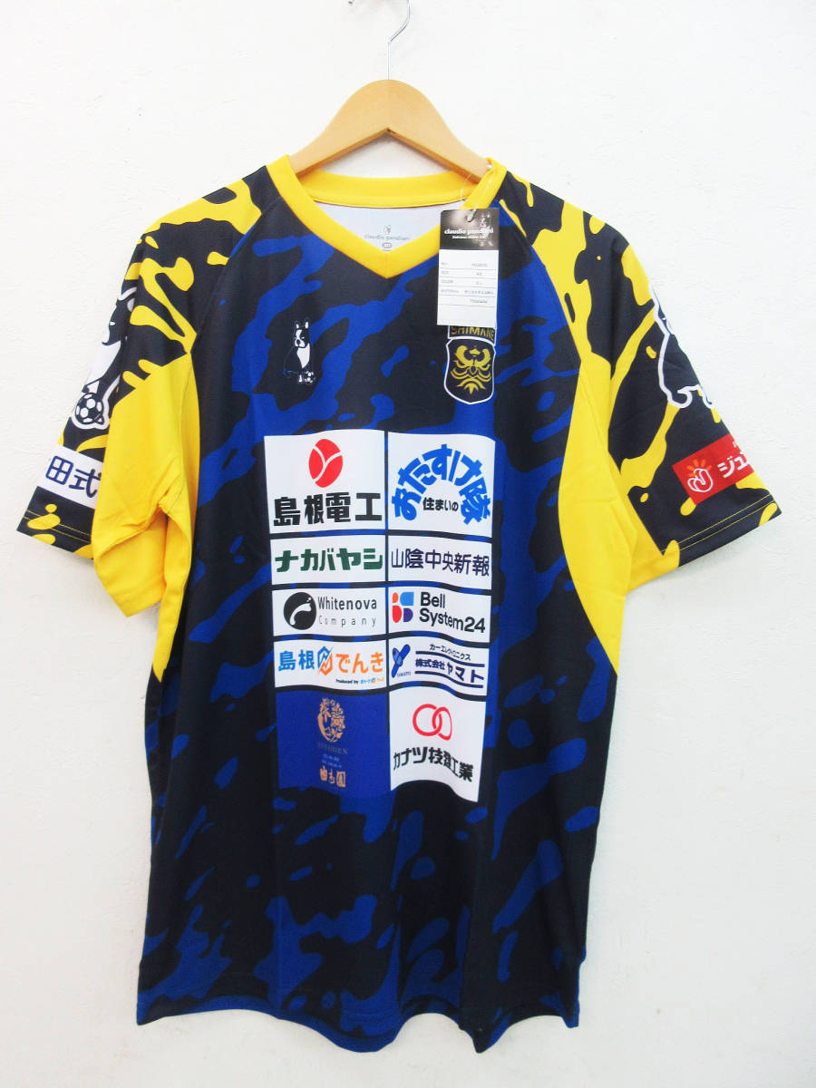 MK400 サッカー シャツ クラウディオ パディアーニ XO 半袖カットソー FC神楽しまね スポンサー ロゴ ユニフォーム Tシャツ(XL ...