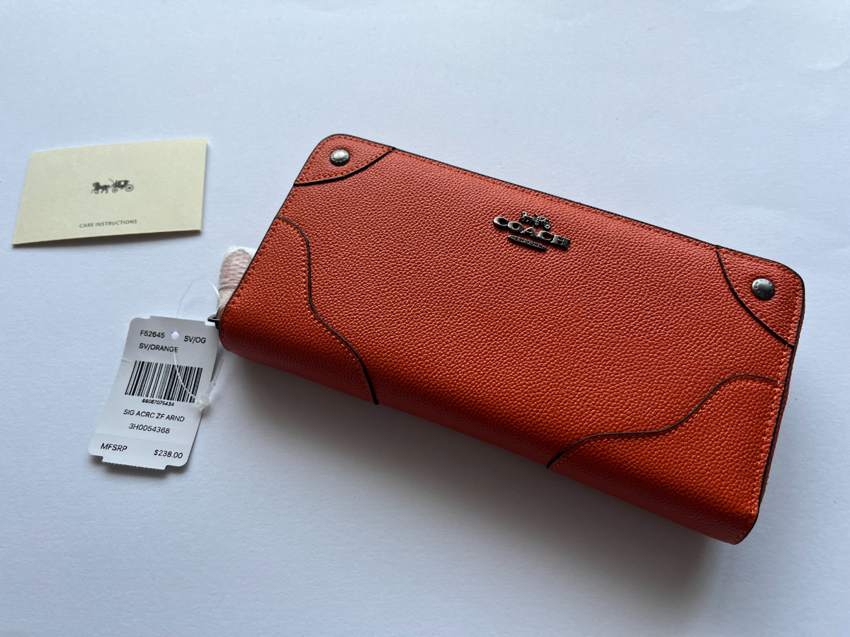 ka-39 coach コーチ 長財布 オレンジ レザー f52645(女性用財布)｜売買されたオークション情報、yahooの商品情報を ...