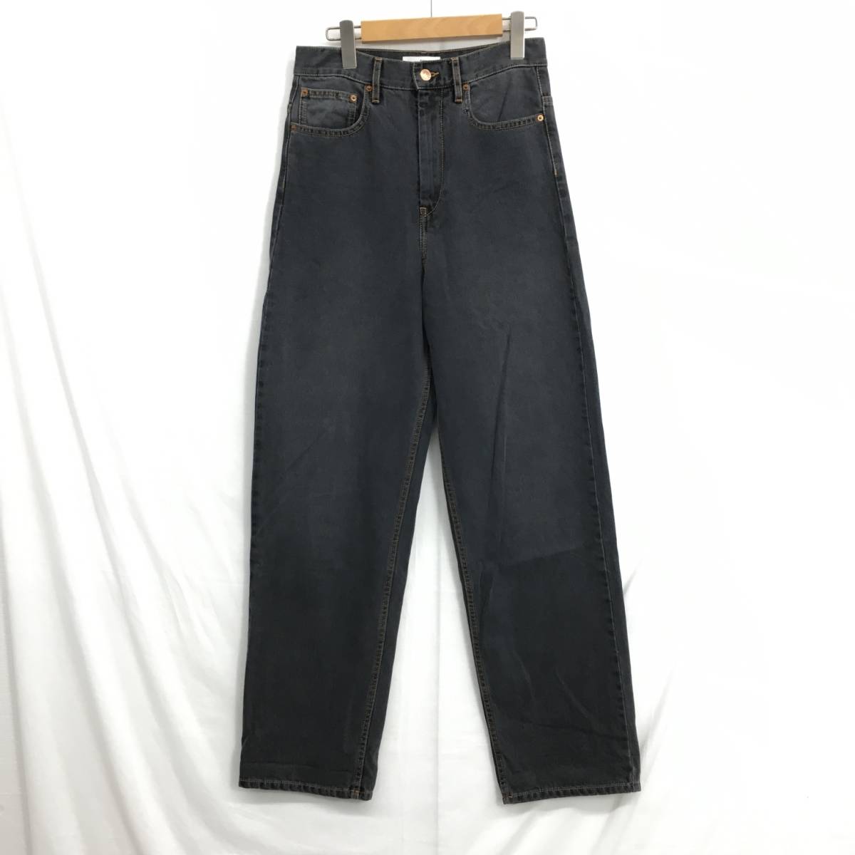 NZ297 ISABEL MARANT ETOILE ハイウエスト テーパード ワイド デニム 34 ブラック グレー系 イザベルマランエトワール(XSサイズ以下)｜売買されたオークション情報 ...