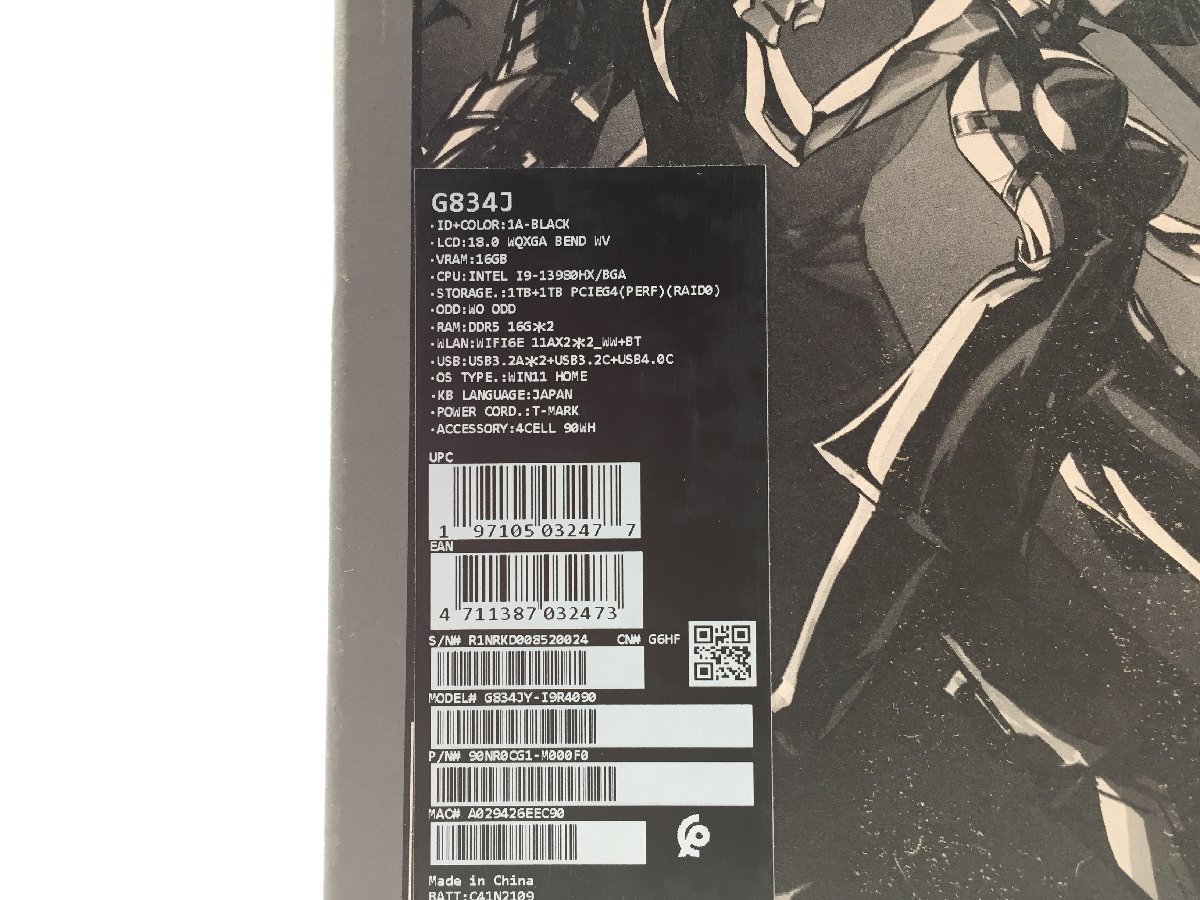 RTX4090 搭載 ASUS ROG Strix SCAR 18 G834J ゲーミングノートPC 18型 WQXGA i9 13980HX ...