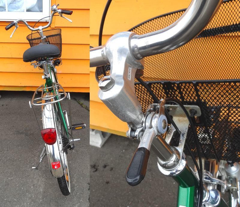 よろづ屋 レア：ツバメ自転車 ARAYA SWALLOW PUO FF 22インチ 6段変速 自転車 グリーン スワロー ピュオ ツインライト ...