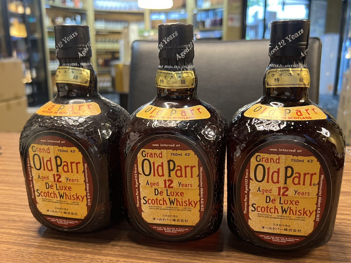 1円~Grand Old Parr グランド オールドパー 12年 デラックス 43％ 750ml 3本セット(スコッチ)｜売買されたオークション情報、yahooの商品情報をアーカイブ公開 ...