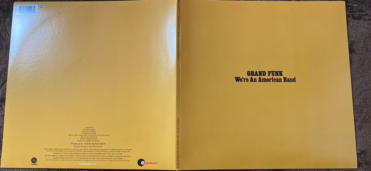 高音質 LP Grand FUNK RAILROAD We're an American Band グランド ファンク Lacquer Cut ...