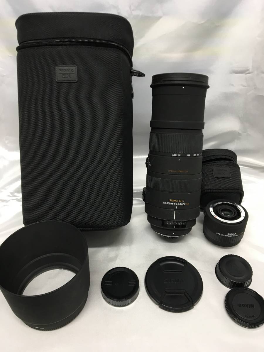 Z46001 シグマ DG 150-500mm 1：5-6.3 APO HSM / APO テレコンバーター2X EX DG(一眼カメラ用（オートフォーカス）)｜売買されたオークション情報 ...