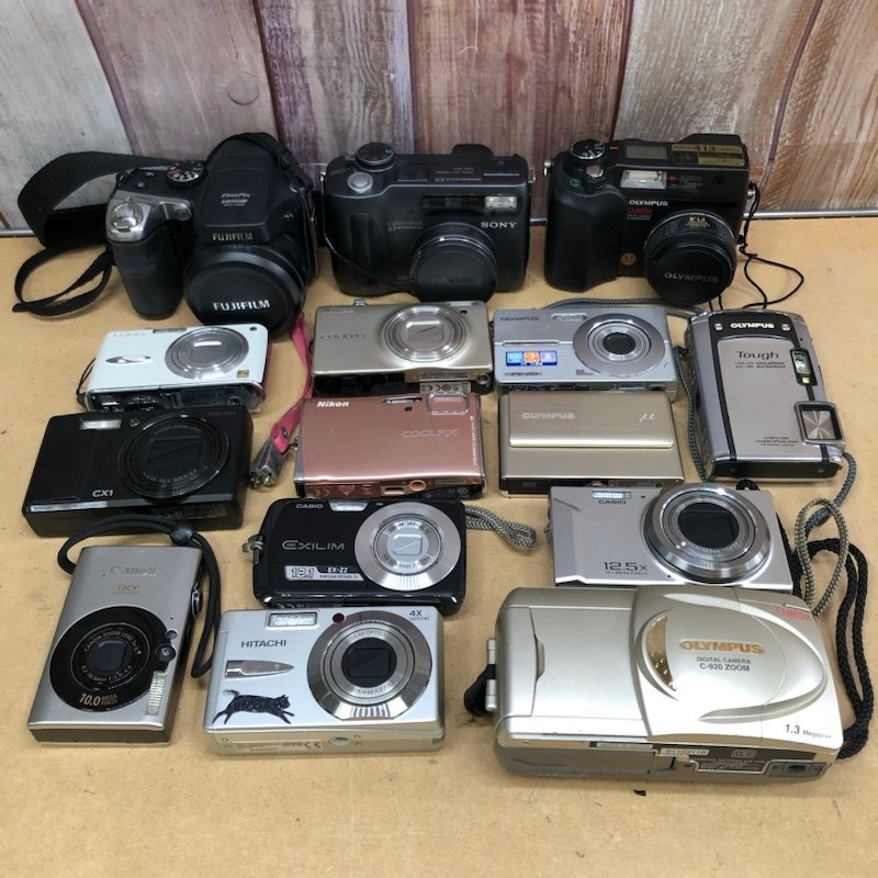 ジャンク品 RICOH CANON NIKON OLYMPUS LUMIX FUJIFILM SONY デジタルカメラ 15台 まとめ売り ...