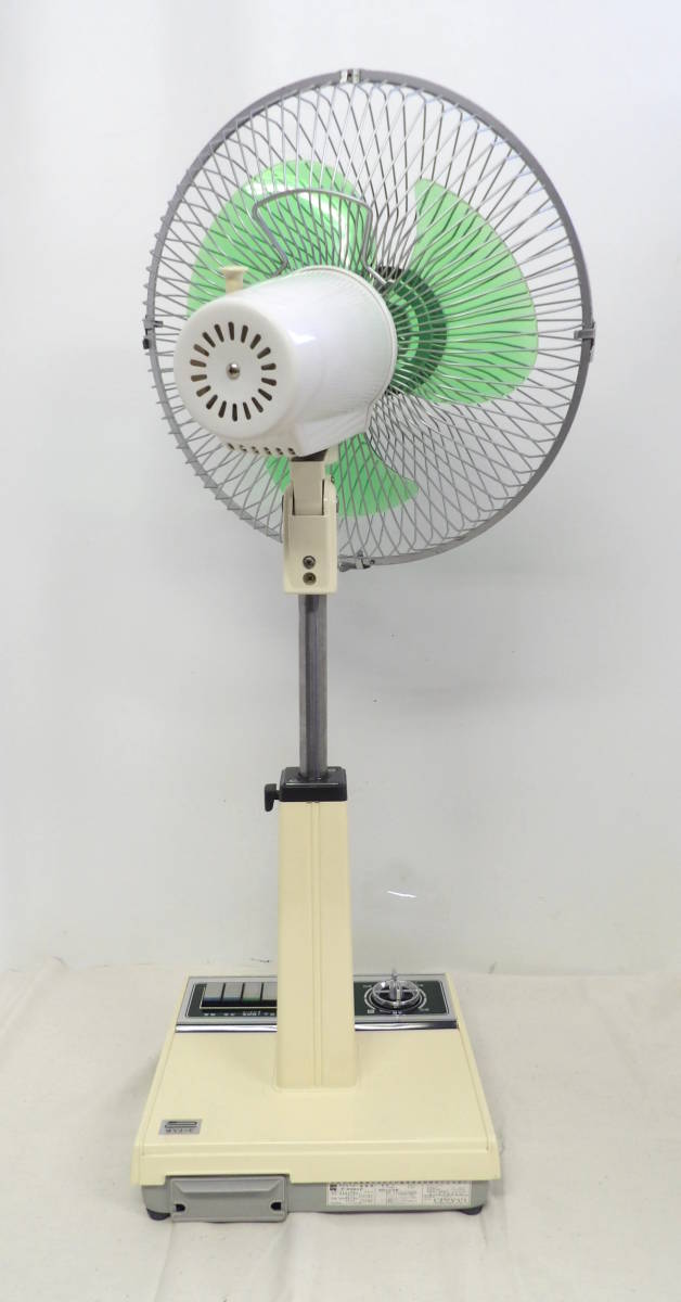 よろづ屋 ナショナル お座敷扇風機 NATIONAL F-30H1F 松風 30cm 3枚羽根 マスカットグリーン 箱あり 昭和レトロ家電 ...