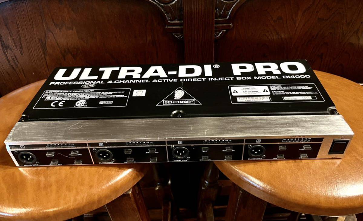 BEHRINGER ベリンガー Ultra DI PRO 4ch 1UラックマウントDIユニットDI4000(DI（ダイレクトボックス ...