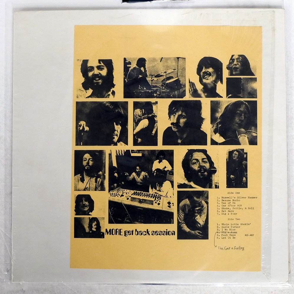 ブート BEATLES/MORE GET BACK SESSION/NOT ON LABEL KO-407 LP(その他)｜売買されたオークション情報、yahooの商品情報をアーカイブ公開 ...