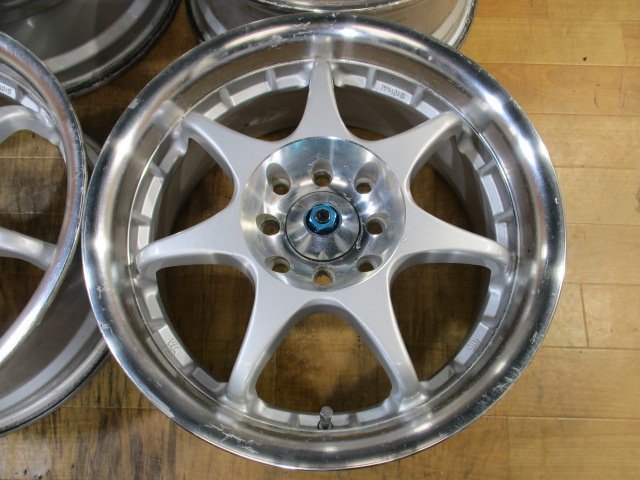 深リム KOSEI Racing SENEKA ホイール 4本 4H-100/114.3 15インチ 6.5J+32 シビック NA NB ...