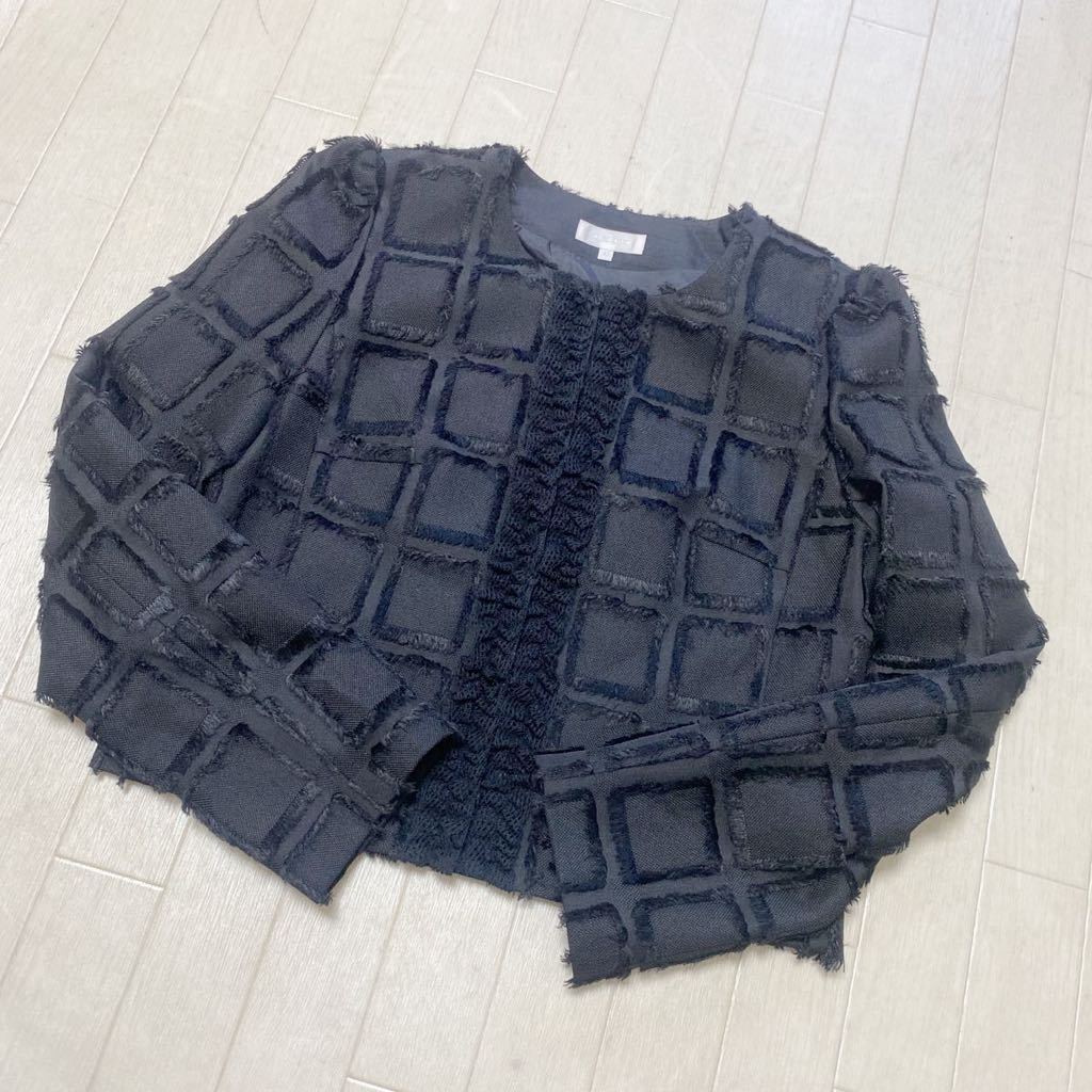 3636 TO BE CHIC トゥービーシック トップス ノーカラージャケット レディース 42 ブラック(TO BE CHIC)｜売買されたオークション情報、yahooの商品情報を ...