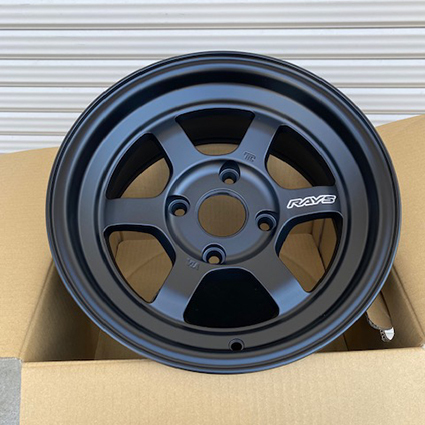 最後の1set RAYS TE37V 2324 14x7.0J ±0 4H/114.3 マットブラック 1台分 4本 AE86などに(社外品 ...