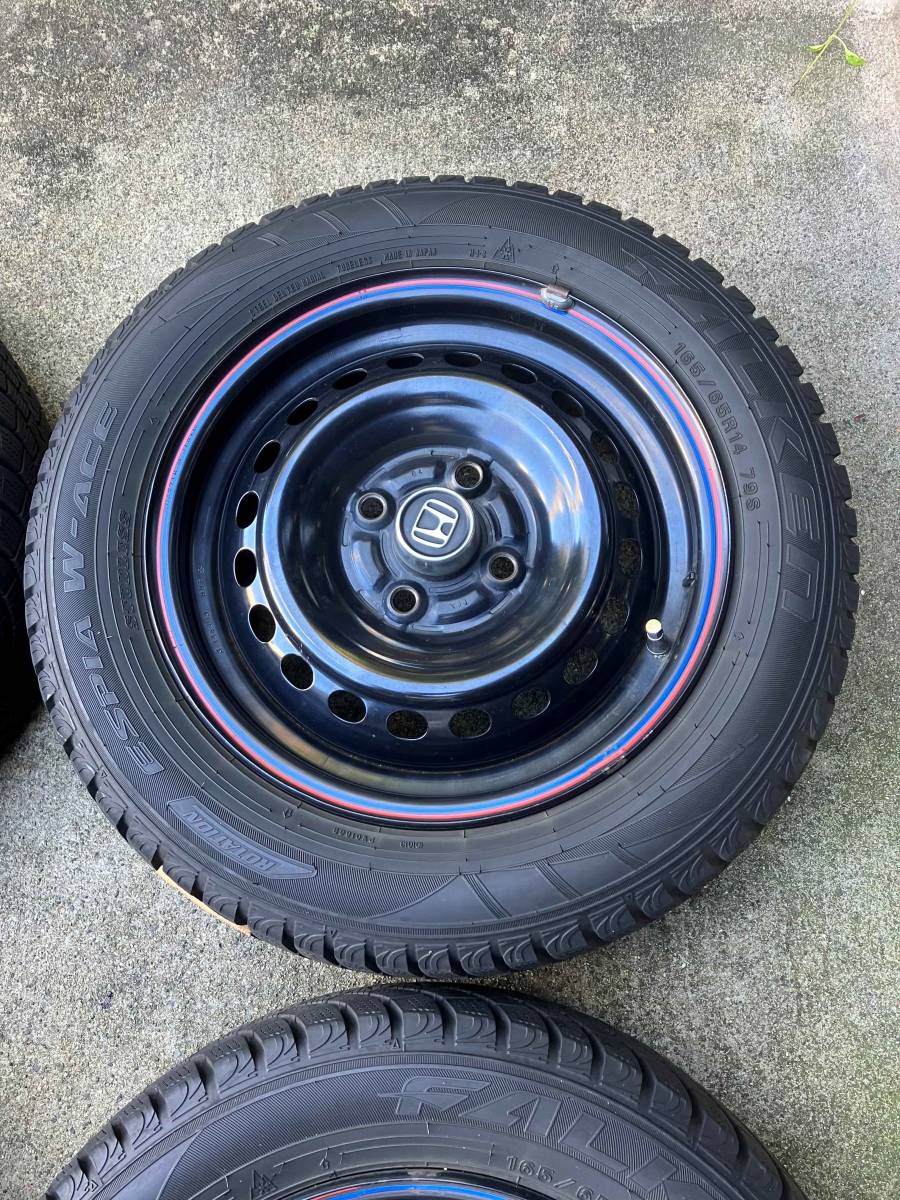 ファルケン ESPIA W-ACE 165/65/14 ホンダ純正スチールホイール＆センターキャップ(スタッドレスタイヤ)｜売買された ...