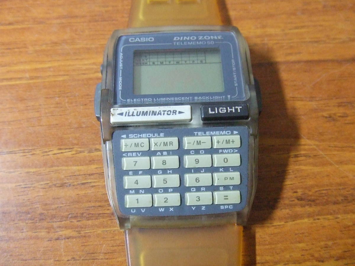 f176 CASIO カシオ DBC-63 DINO ZONE ダイノゾーン データバンク TELEMEMO50 電卓付き 腕時計 クォーツ ...
