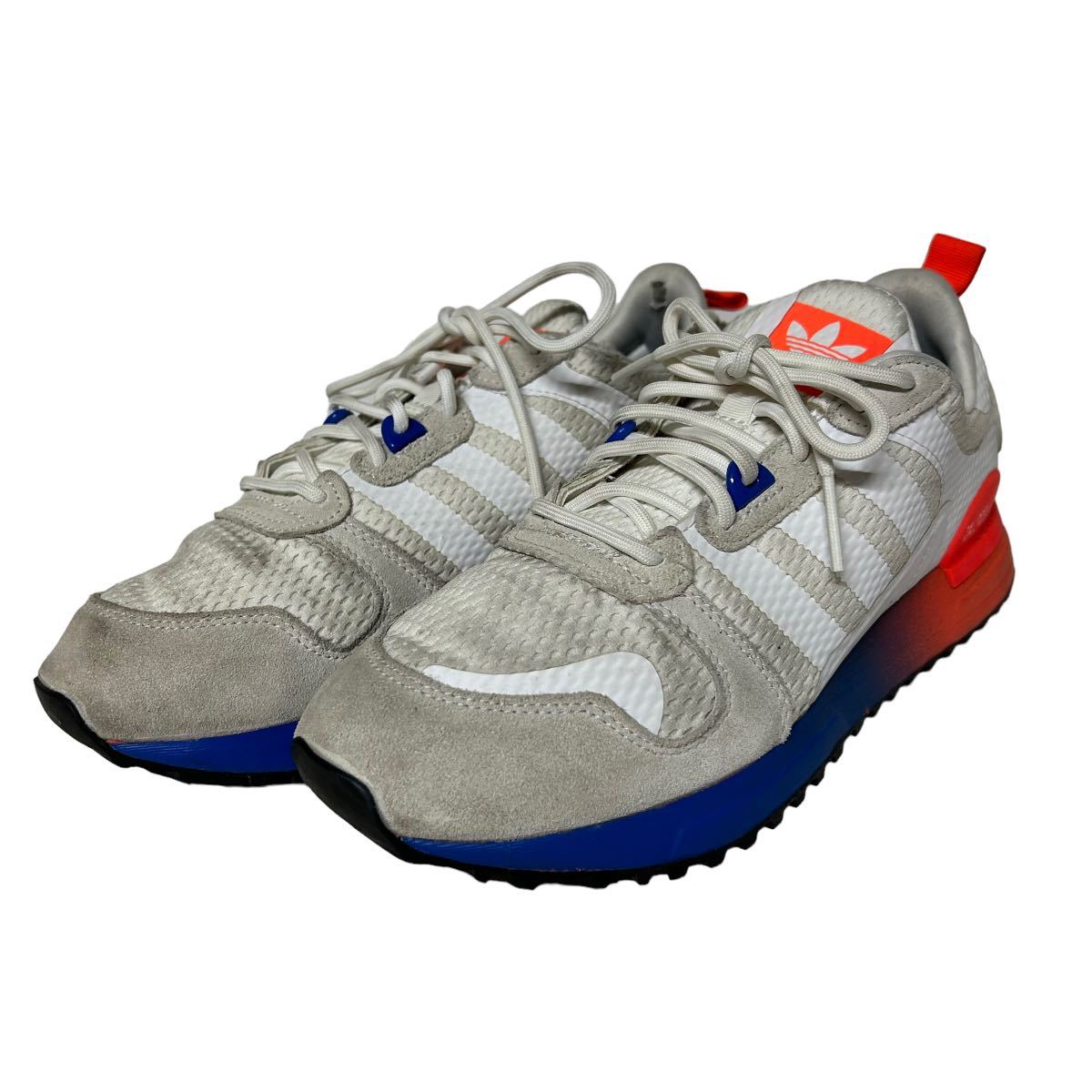 BA171 adidas アディダス ZX700 メンズ スニーカー US8.5 26.5cm ホワイト オレンジ(26.5cm)｜売買された ...