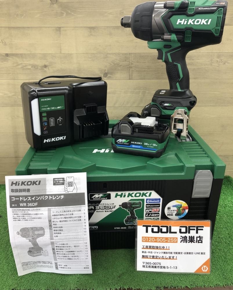 016 品 HiKOKI ハイコーキ コードレスインパクトレンチ WR36DF 2XPSZ(本体)｜売買されたオークション情報、yahooの ...