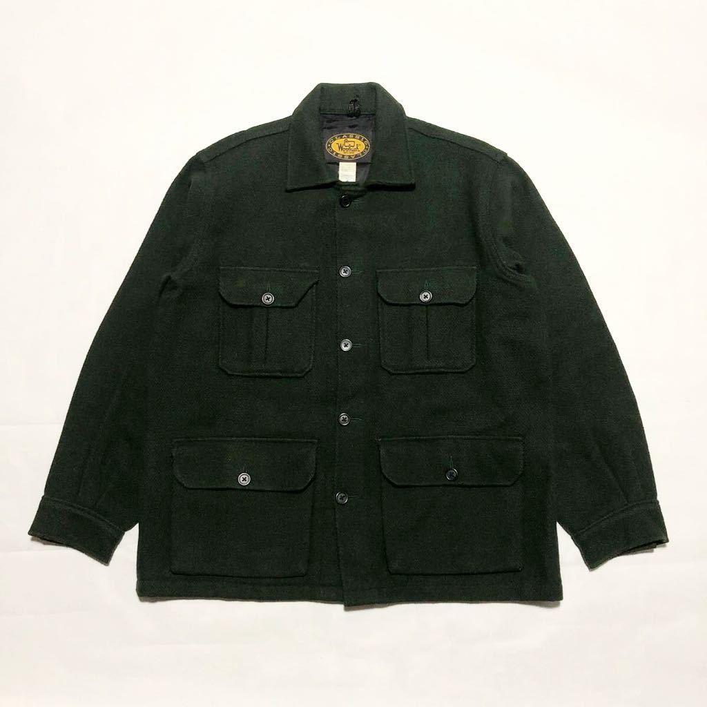 Woolrich Classic/Wool Mackinaw Style Jacket/Deep Green/Made in USA ...