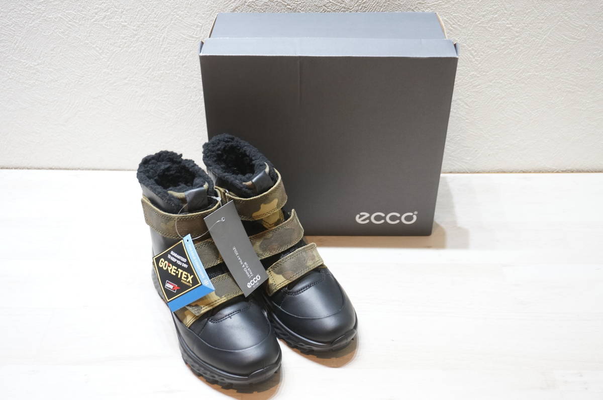 OR33.O 保管品 ecco ECCO EXOSTRIKE KIDS エコー 子供靴 ブーツ EU32/US1/UK13.5-1/CN200 GORE-TEX ゴアテックス(19cm ...