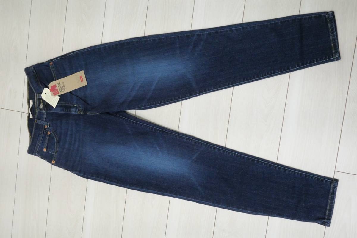 リーバイス85873-0001 W24/61cm ボーイズ ハイライズストレート デニムパンツ インディゴ ミッドユーズド ストレッチデニム ...