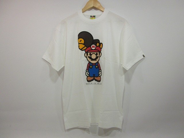 A BATHING APE / ア ベイシング エイプ MILO MARIO マイロマリオ プリント Tシャツ BAPE サイズ : L ...